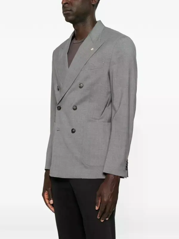 MANUEL RITZ Nuvola Double-breasted Blazer - Grey