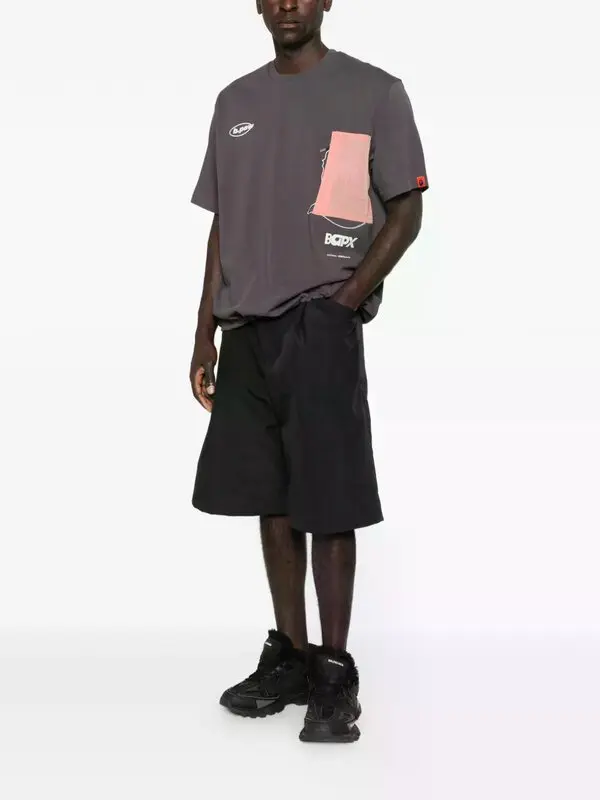 A BATHING APE Logo-print Panelled T-shirt