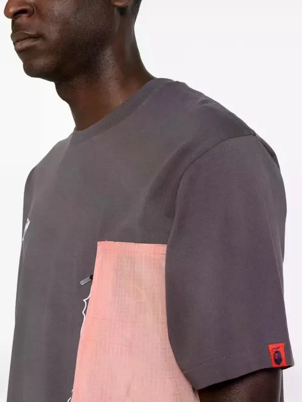 A BATHING APE Logo-print Panelled T-shirt