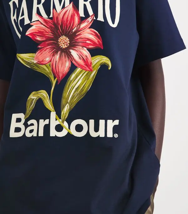 Barbour X Farm Rio Wild Flower T-shirt - Navy