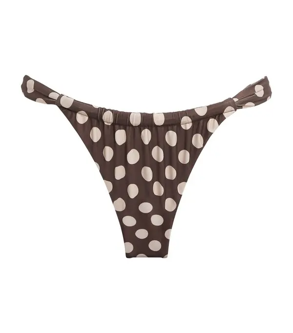 Faithfull The Brand Andez Polka-dot Bikini Bottom - Brown