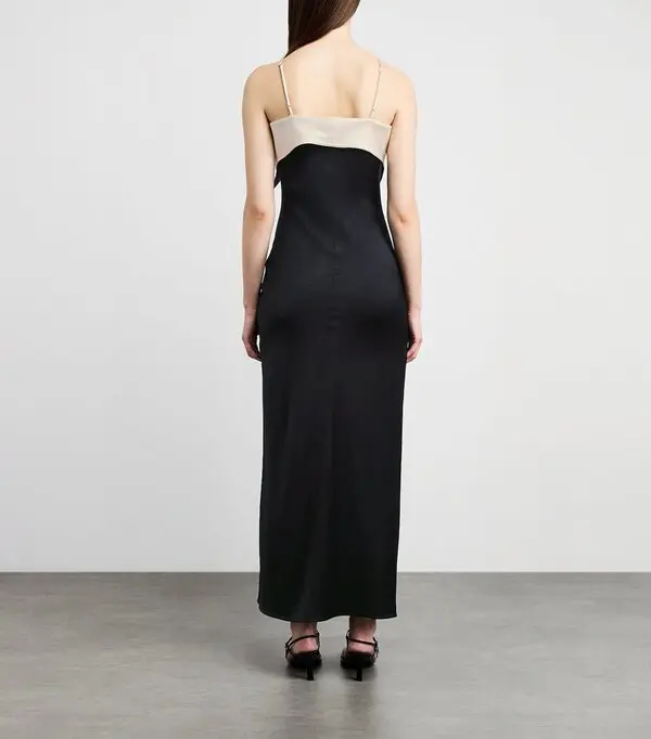 Nanushka Satin Nelma Maxi Dress - Black