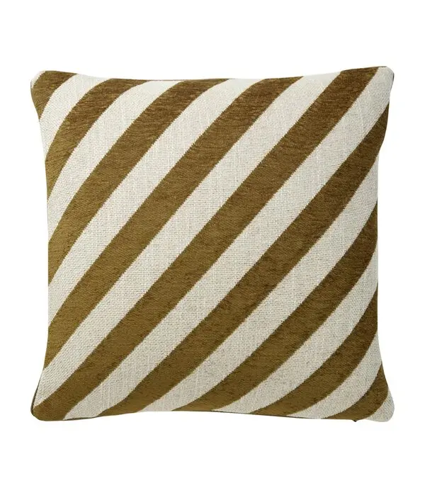 YVES DELORME Calisson Kaki Square Cushion Cover - Green