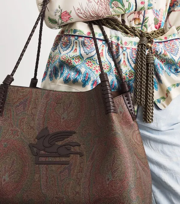 Etro Large Paisley Arnica Libra Tote Bag - Brown
