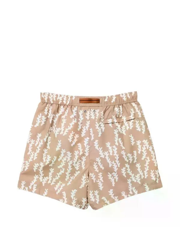 Zegna Printed Swim Trunks - Neutrals