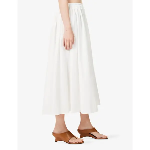 ASHLYN Connor Gathered-waist Midi Skirt
