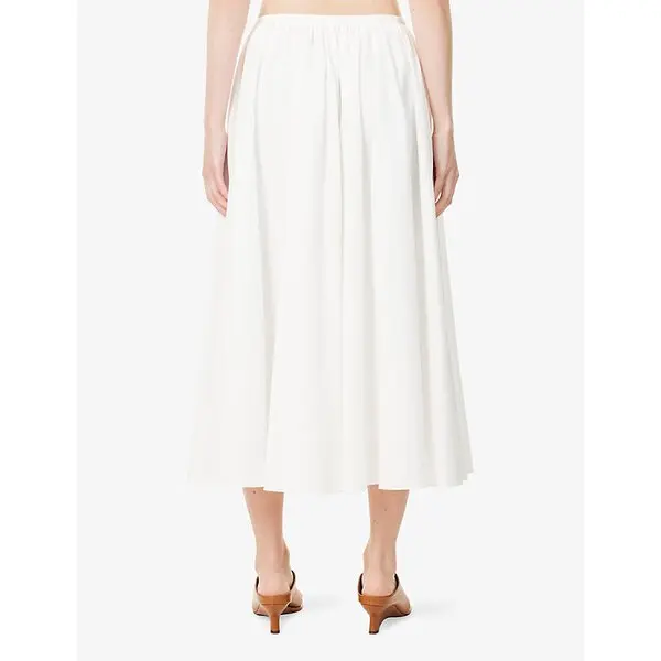 ASHLYN Connor Gathered-waist Midi Skirt