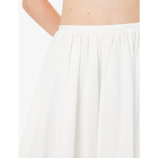 ASHLYN Connor Gathered-waist Midi Skirt