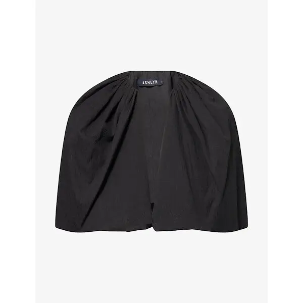 ASHLYN Gathered Cotton-blend Cape