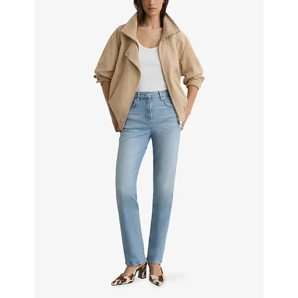 REISS Aubrey Slim-fit Straight Leg Jeans - Light Blue