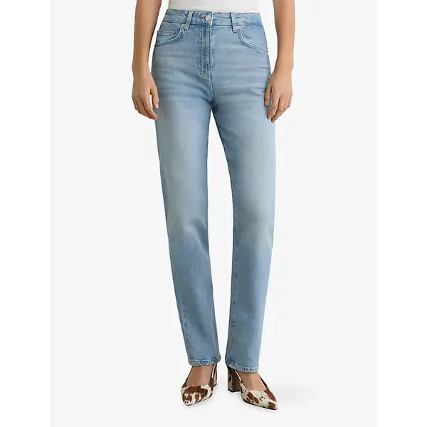 REISS Aubrey Slim-fit Straight Leg Jeans - Light Blue