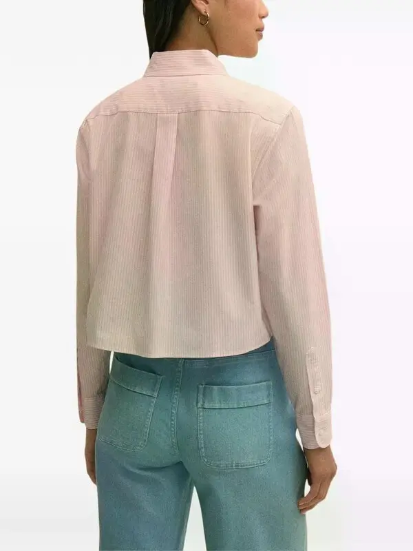 Brooks Brothers Striped Cropped Shirt