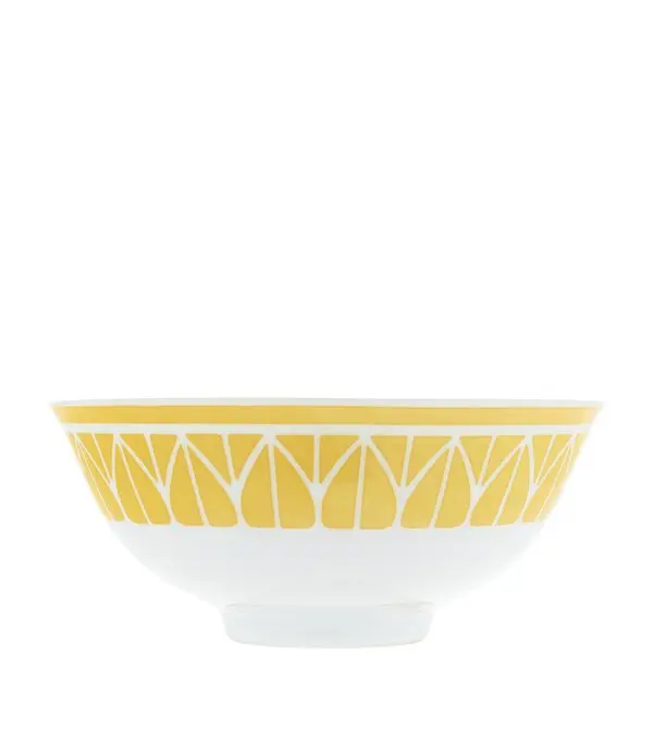 Christofle Porcelain Malmaison Riviera Rice Bowl - Yellow