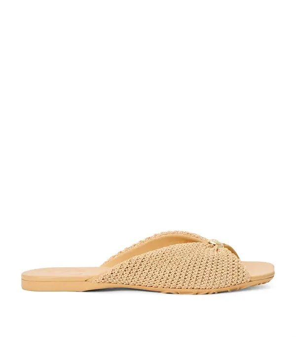 Loewe X Paula's Ibiza Woven Pebble Slides - Yellow