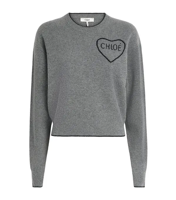 Chloé Wool-cashmere Logo Sweater