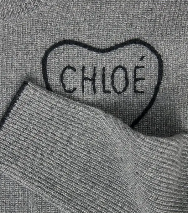 Chloé Wool-cashmere Logo Sweater
