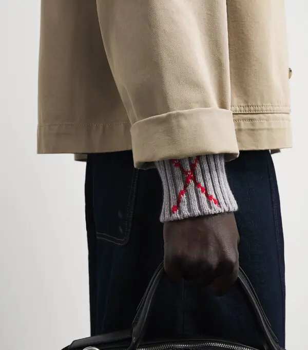 JW Anderson Wool Knitted Argyle Sweater