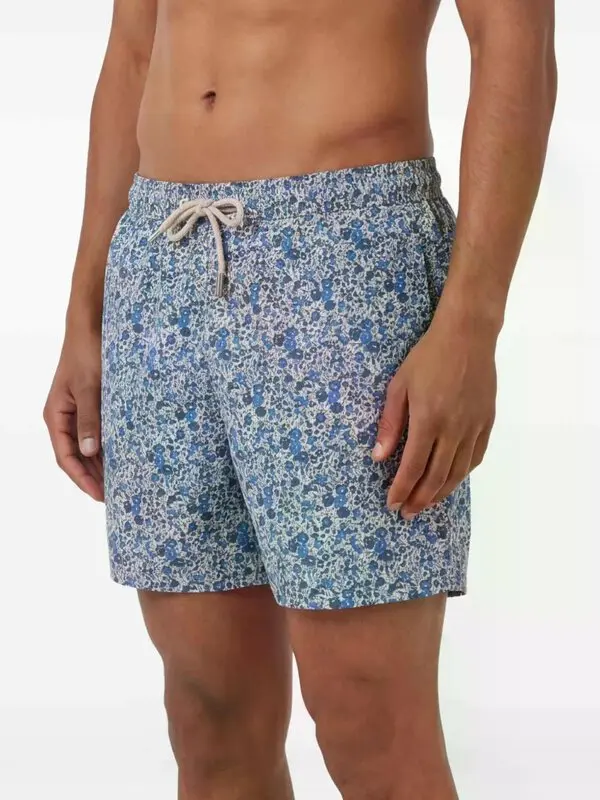 MC2 SAINT BARTH Floral-print Swim Shorts - Neutrals