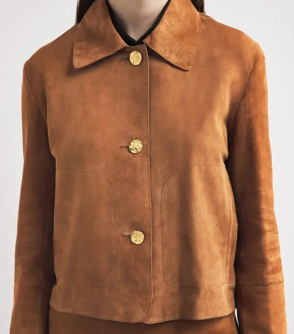 ARMA Lamb Suede Maeve Jacket - Brown