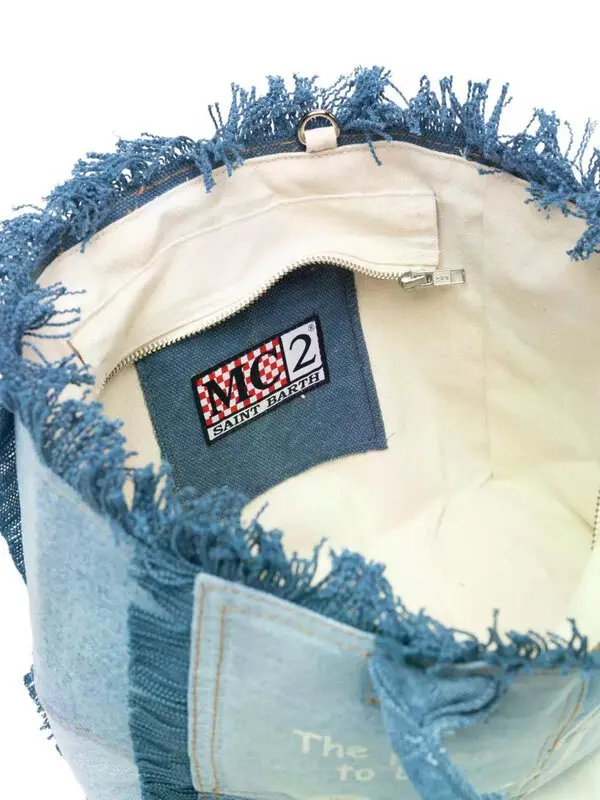 MC2 SAINT BARTH Patchwork Fringe Shoulder Bag