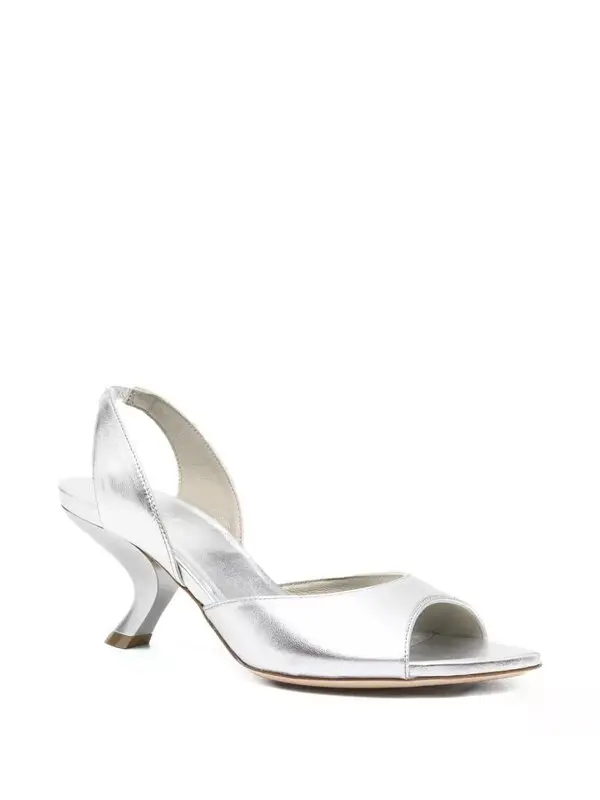 VIC MATIE Metallic Slingback Sandals
