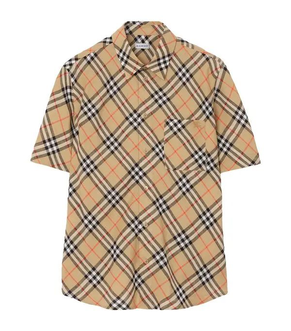 Burberry Linen Check Shirt - Beige