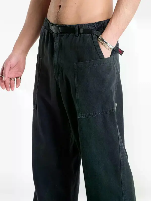 Gramicci Belted Patch-pocket Trousers - Grey