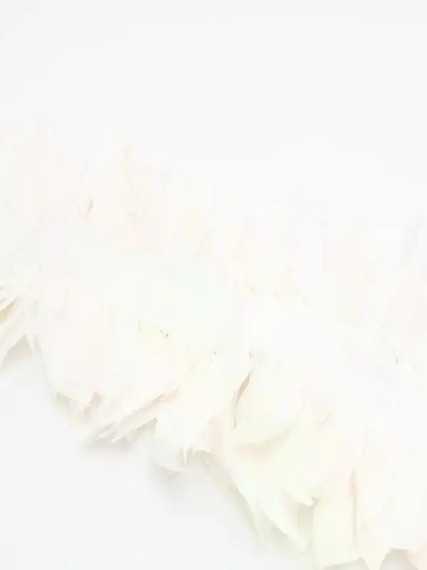 SARA ROKA Feather-trim Belt - White