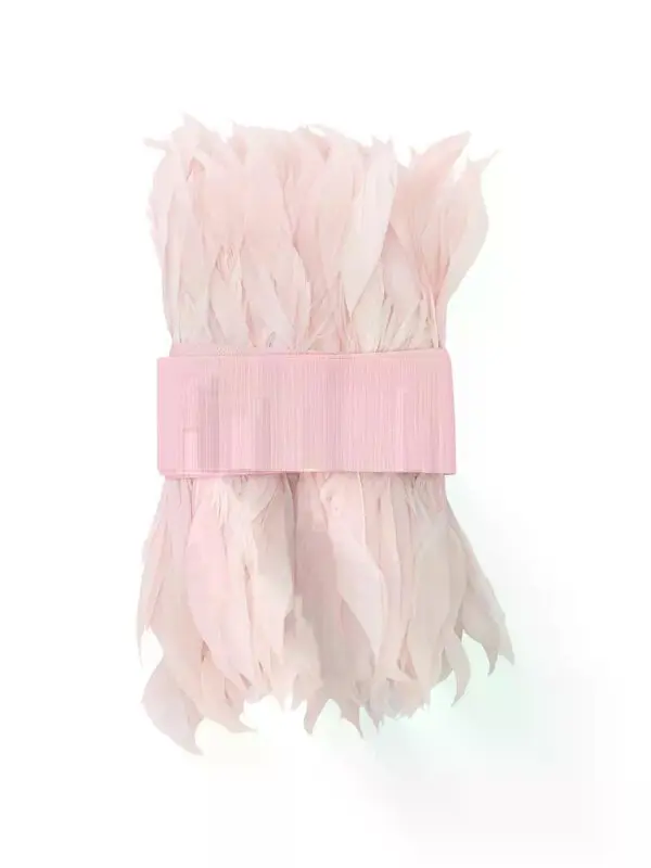 SARA ROKA Feather-trim Belt - Pink