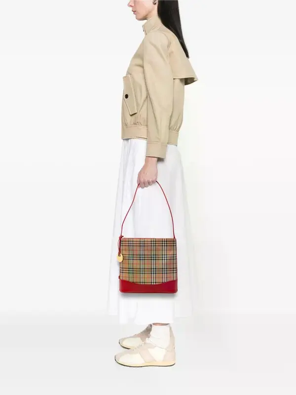 Burberry Haymarket Check Canvas Shoulder Bag