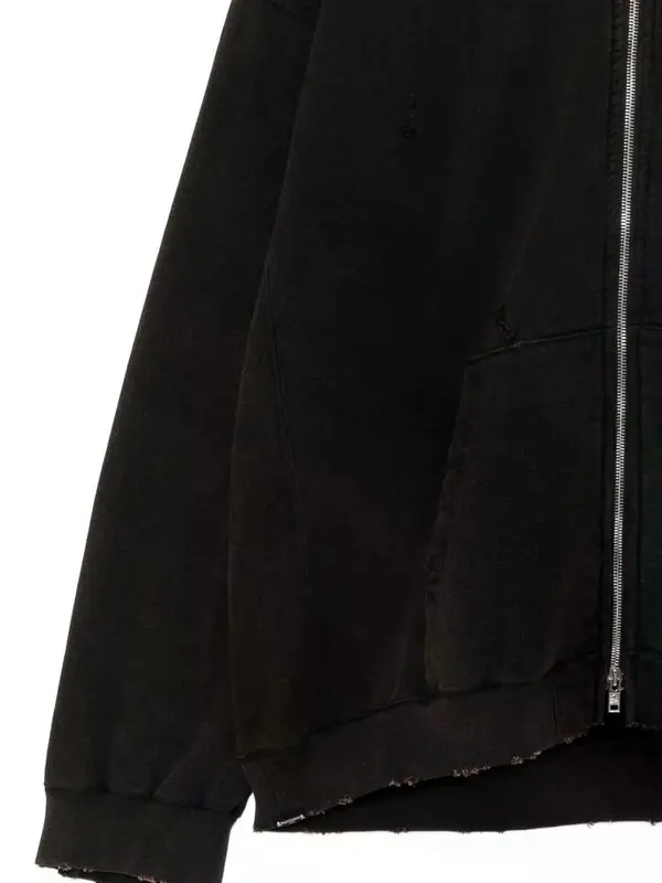 MASTERMIND WORLD Distressed Zip-up Hoodie