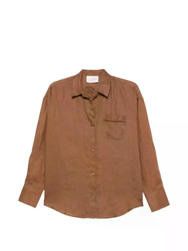 MC2 SAINT BARTH Cristal Pocket Logo-embroidered Shirt