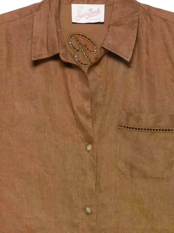 MC2 SAINT BARTH Cristal Pocket Logo-embroidered Shirt