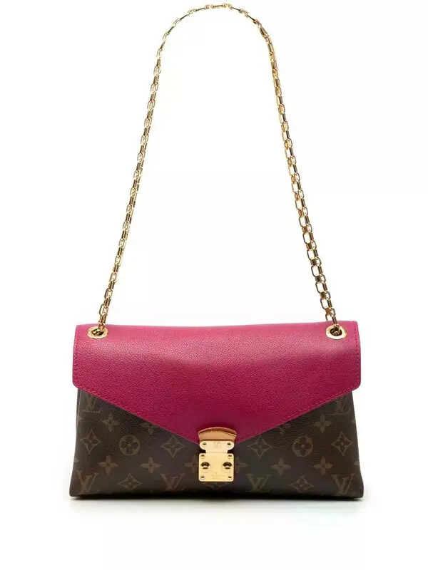 LOUIS VUITTON 2015 Monogram Pallas Chain Shoulder Bag - Brown