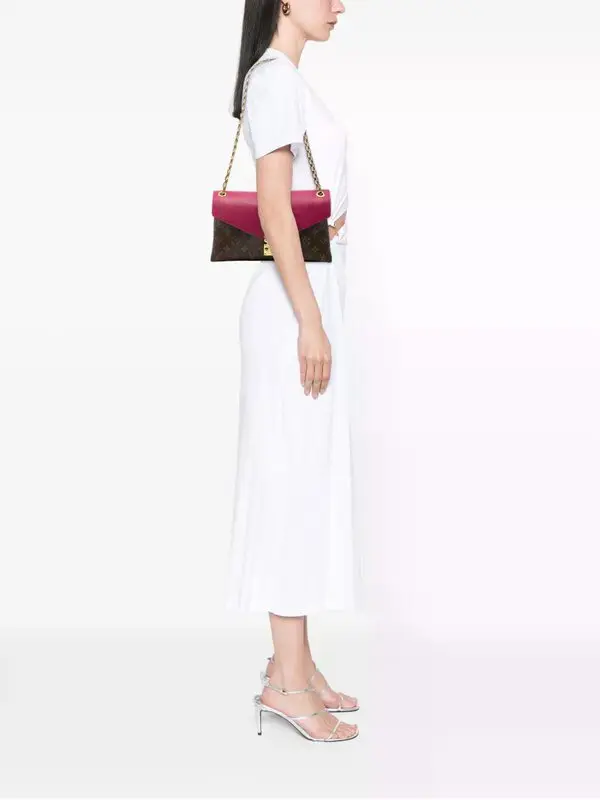 LOUIS VUITTON 2015 Monogram Pallas Chain Shoulder Bag - Brown