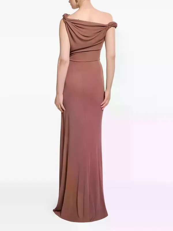 Elie Saab Ruched Detail Maxi Dress