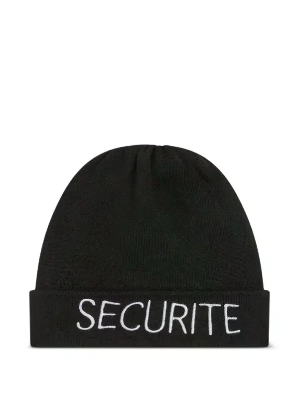 GALLERY DEPT. Sécurité Embroidered Beanie - Black
