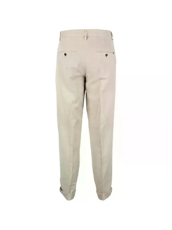 DONDUP Pressed-crease Turn-up Trousers