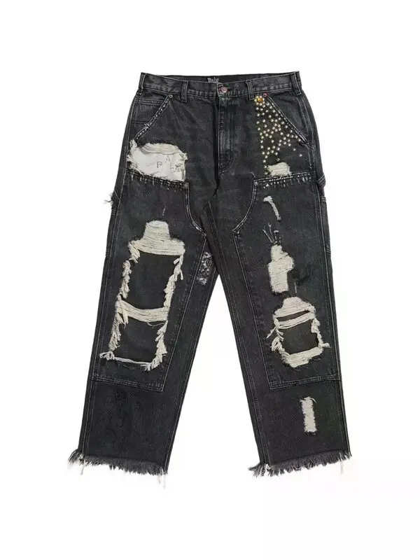 PALY Busted Studded Distressed Jeans