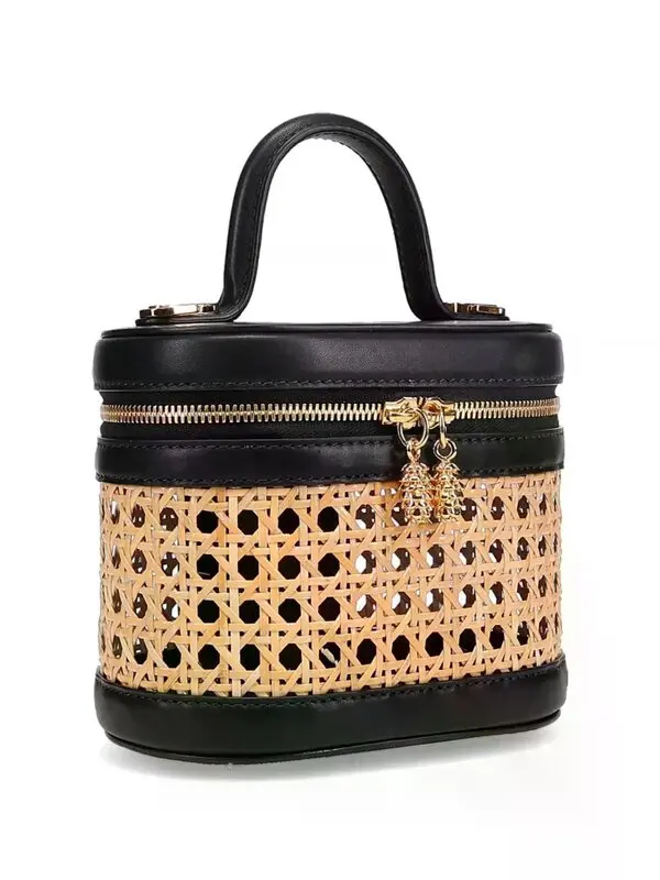 Tyler Ellis Victoria Wicker Small Tote - Neutrals