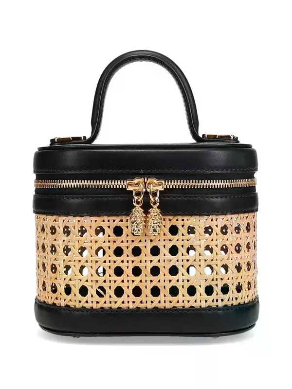 Tyler Ellis Victoria Wicker Small Tote - Neutrals