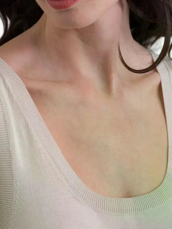 MOORER Ribbed Trim Tank Top
