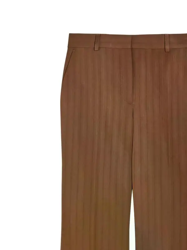 Stella McCartney Herringbone-pattern Wide Leg Trousers