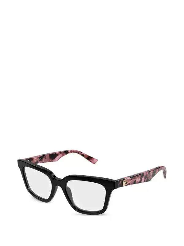 Gucci Square-frame Logo-plaque Glasses - Black