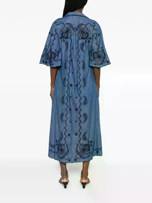 Zimmermann Zimmmermann Aster Paisley-embroidered Midi Dress