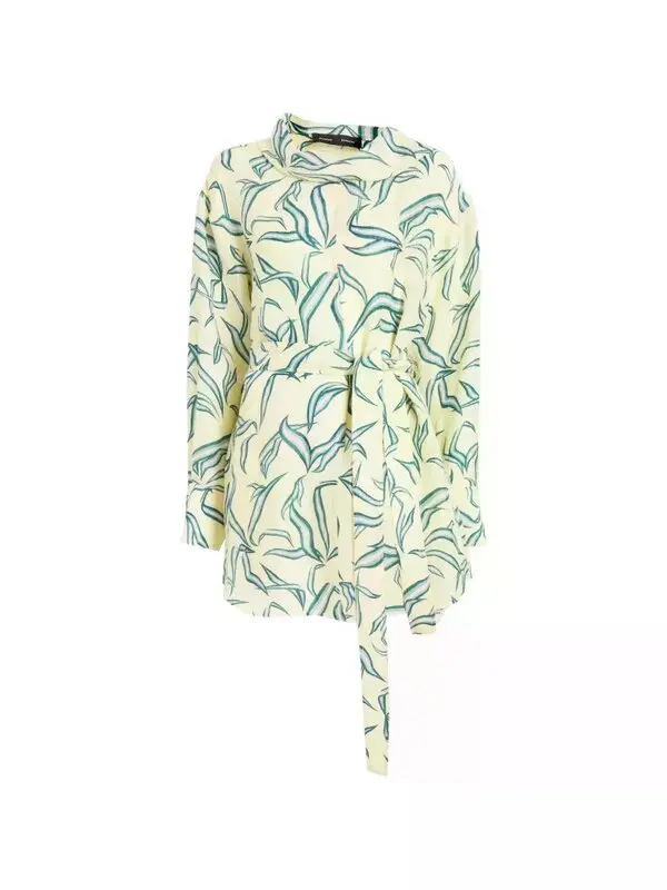 Proenza Schouler Lalia Leaf-print Mini Dress