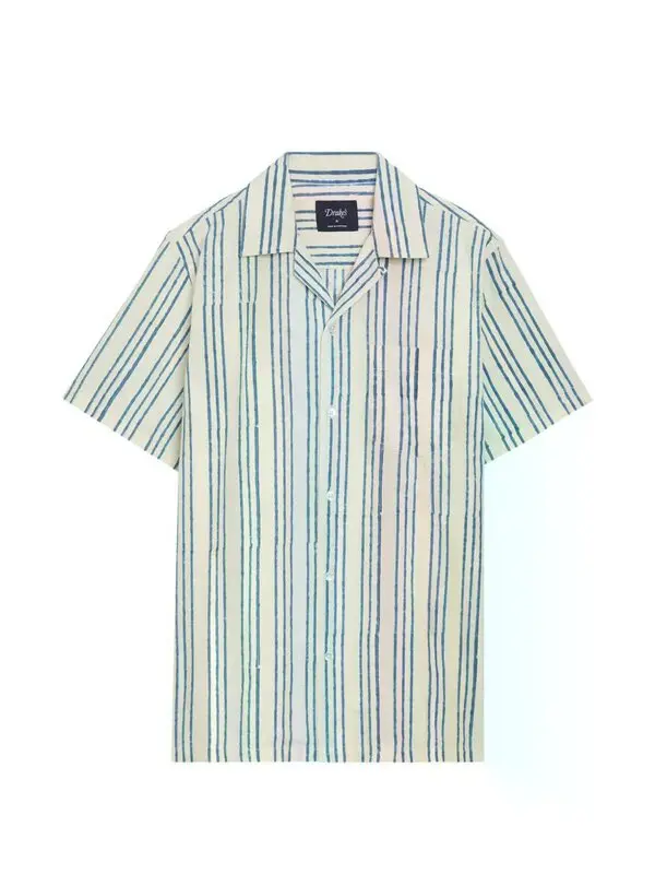 DRAKE'S Striped Short-sleeve Shirt