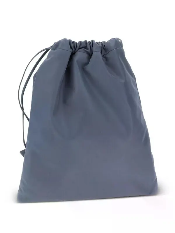 Prada Logo Plaque Drawstring Shoulder Bag