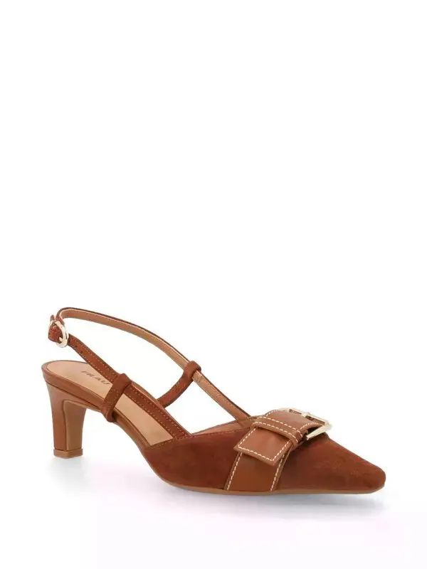 FRAU Suede Slingback Pumps - Brown