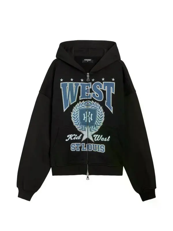 KIDWEST St. Louis Logo-print Zip-up Hoodie